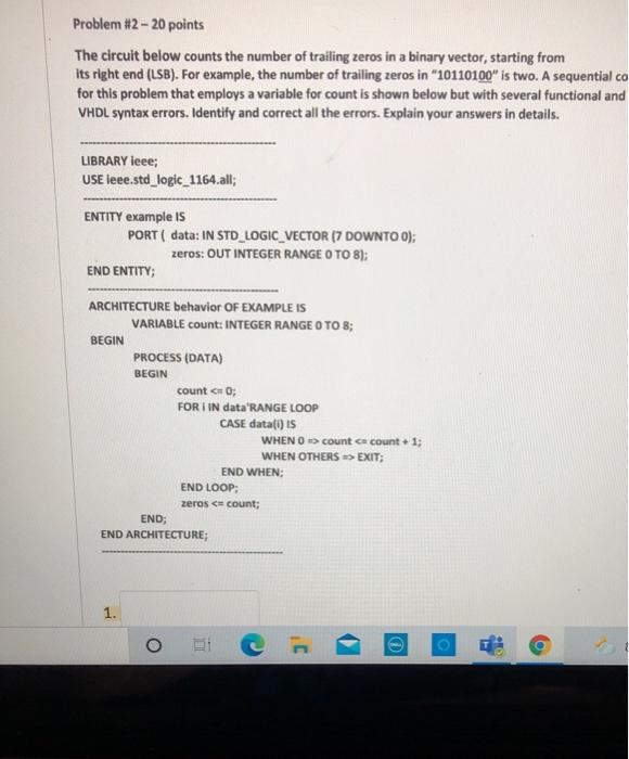 Solved Problem #2 - 20 points The circuit below counts the | Chegg.com