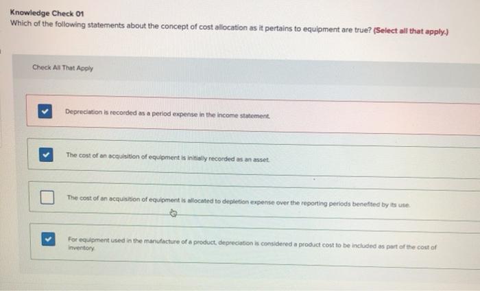 Solved Knowledge Check 01 Which of the following statements | Chegg.com