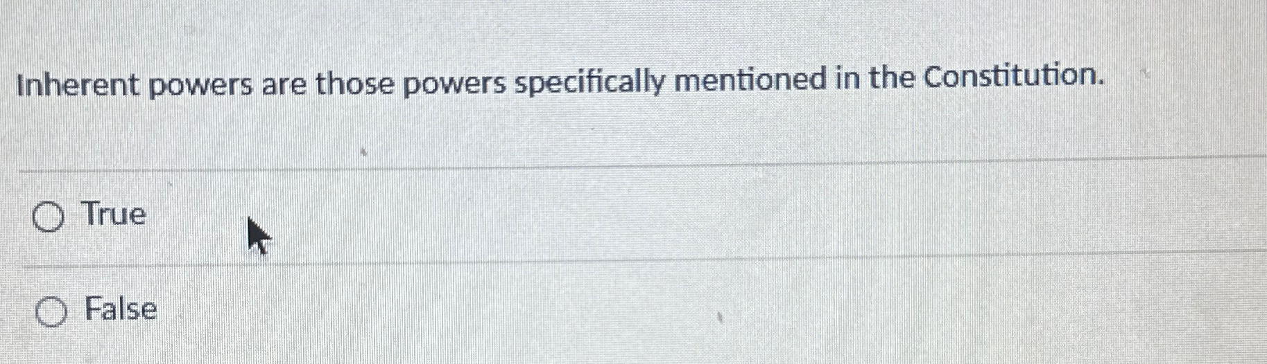 Solved Inherent powers are those powers specifically | Chegg.com