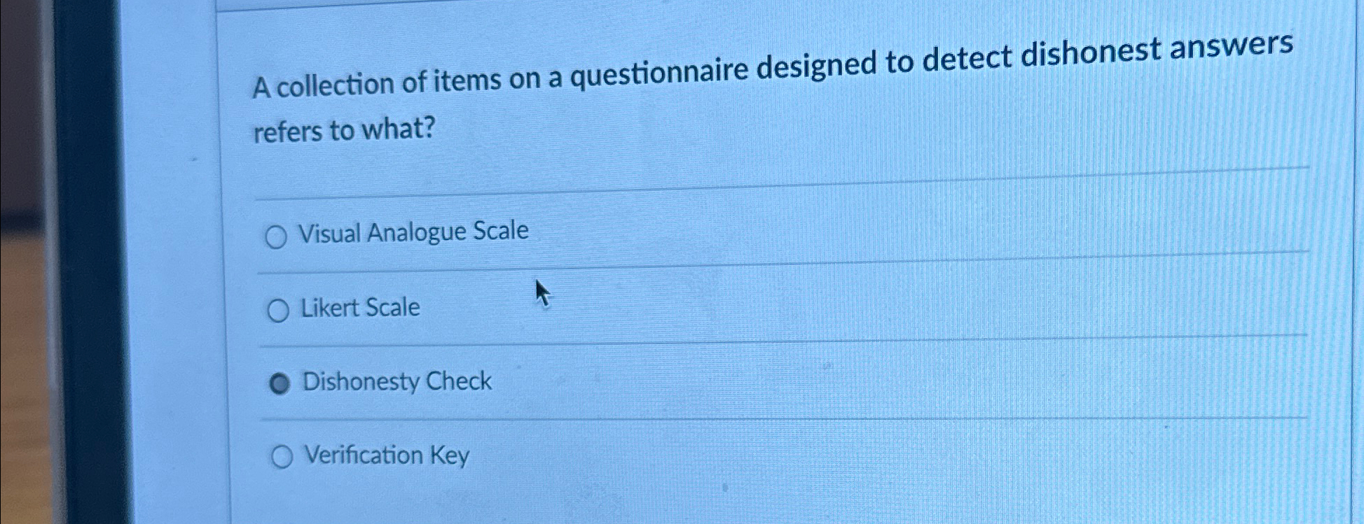 Solved A collection of items on a questionnaire designed to | Chegg.com