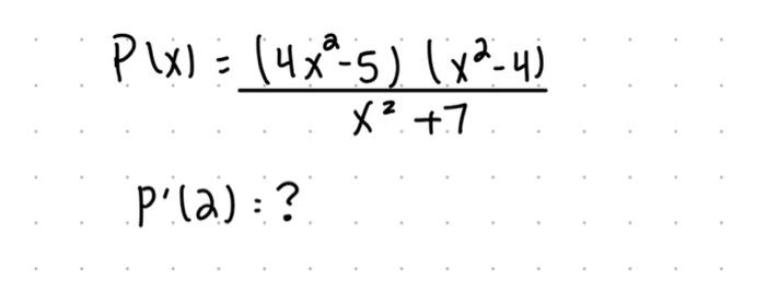 Solved P(x)=x2+7(4x2−5)(x2−4) | Chegg.com