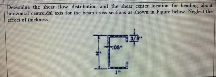 Solved Determine the shear flow distribution and the shear | Chegg.com