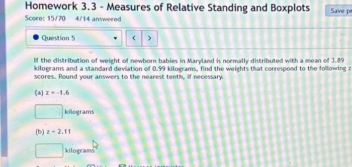 Homework 3 3 Measures Of Relative Standing And