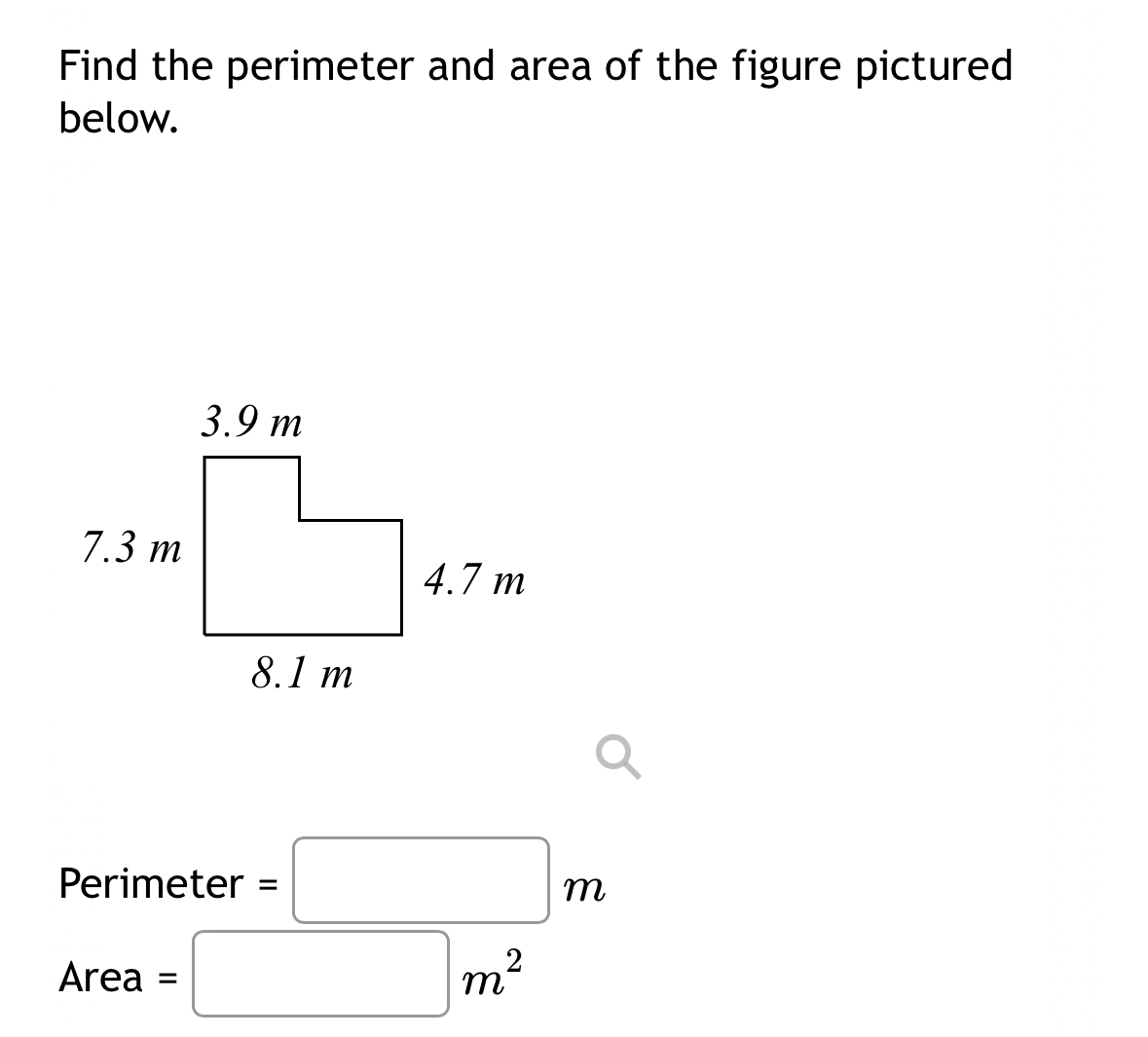 Solved Find the perimeter and area of the figure pictured | Chegg.com