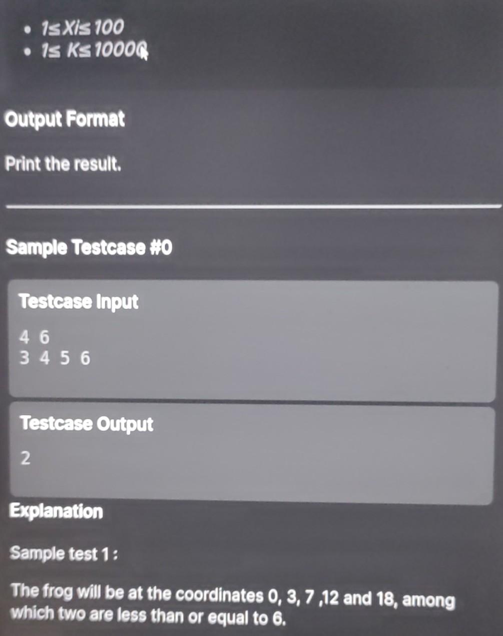 Solved Problem Statement (Teamld: 6682635) A frog initially | Chegg.com