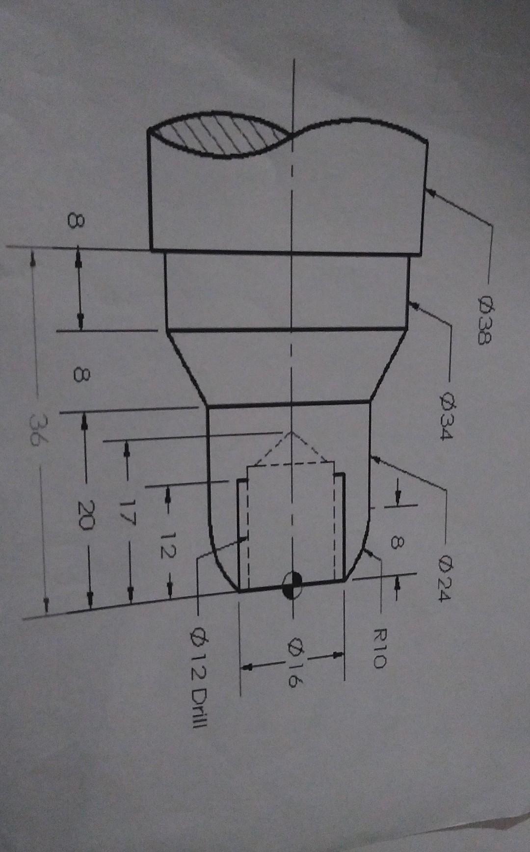 Solved do the dimensions in MM create this cnc code in lathe | Chegg.com