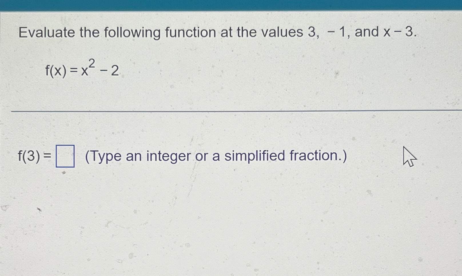 Solved Evaluate the following function at the values 3,-1, | Chegg.com