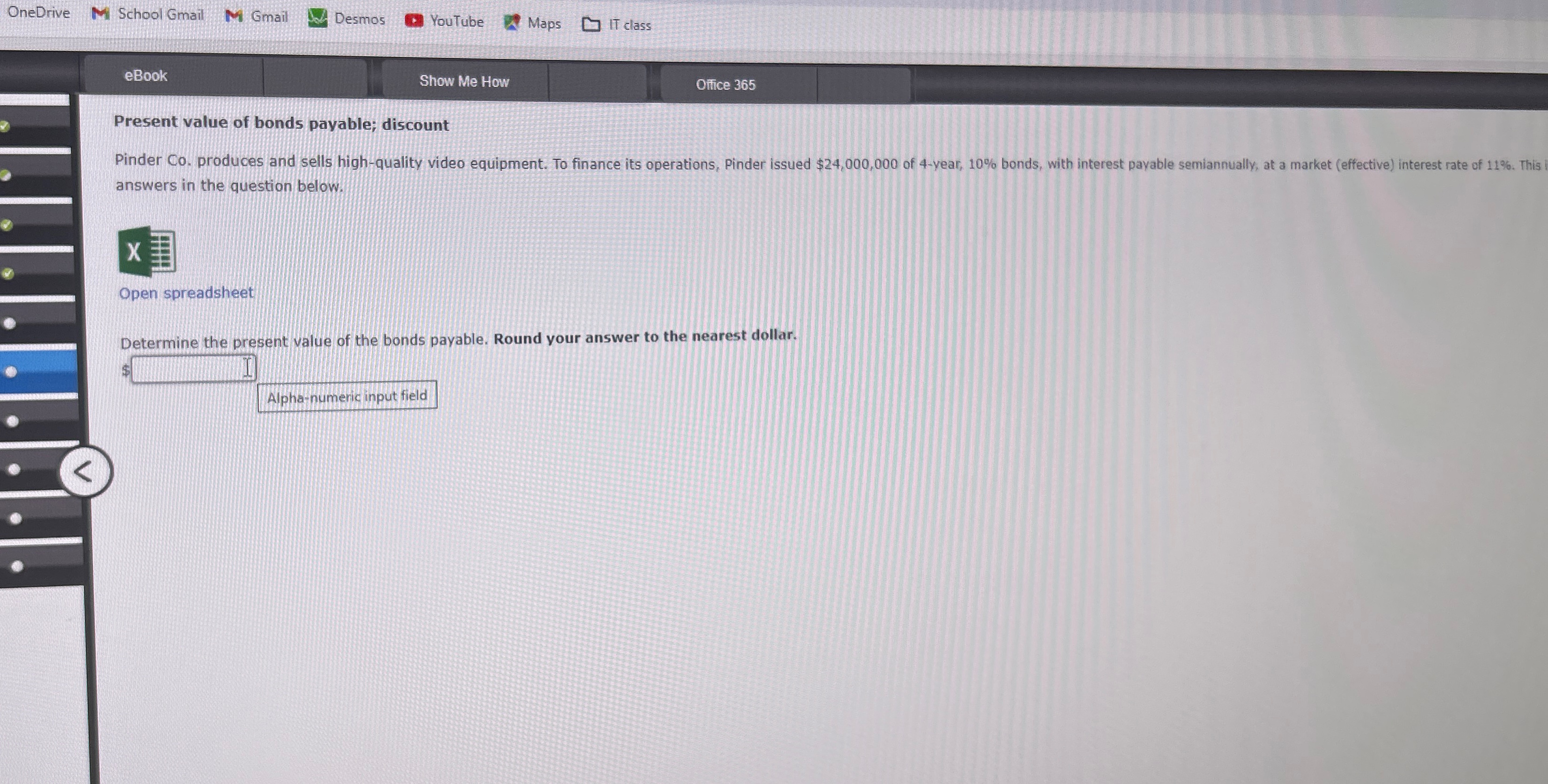 Solved OneDriveSchool GmailGmailDesmosYouTubeMapsIT | Chegg.com