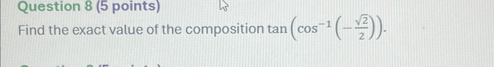Solved Find the exact value of the composition | Chegg.com