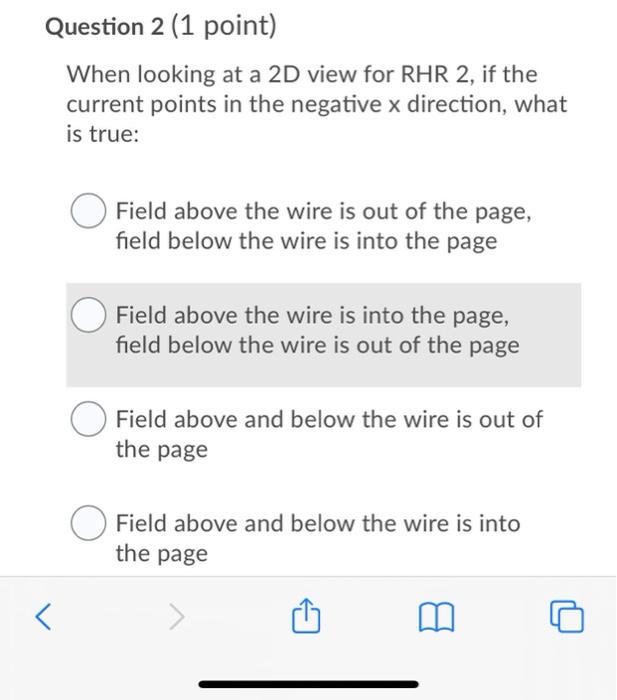 Solved Question 1 (1 point) When you use RHR 2, which of the | Chegg.com