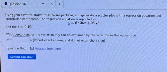 Solved Using your favorite statistics software package, you | Chegg.com