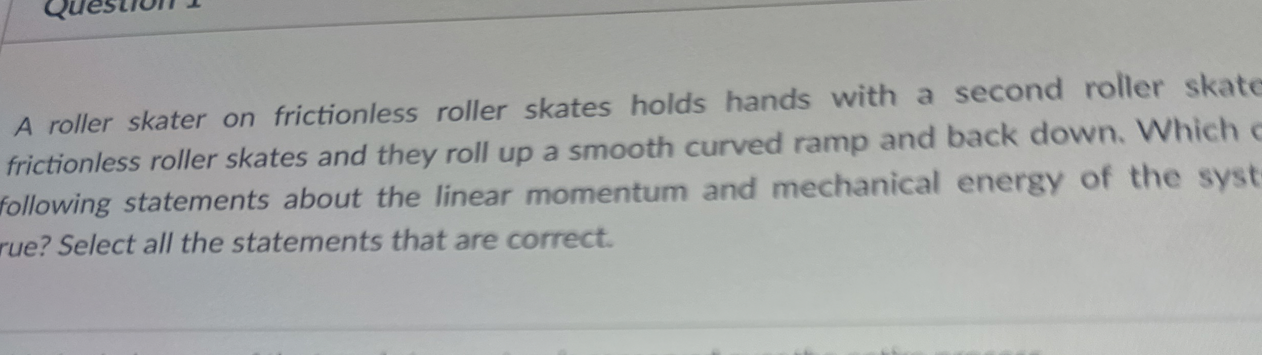 Solved A roller skater on frictionless roller skates holds | Chegg.com