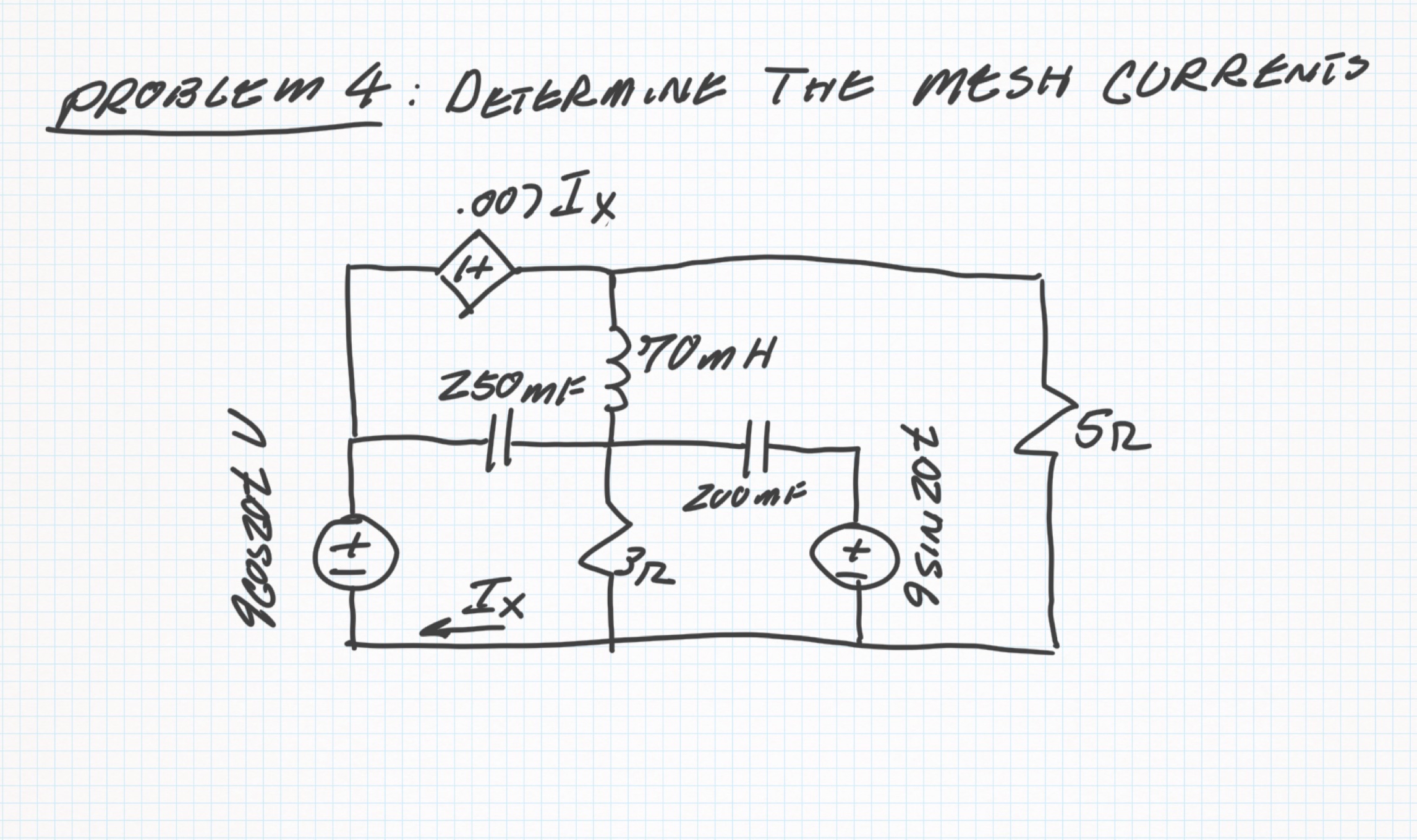 Solved PROBLEM 4: DETERMINE THE MESH CURRENTS | Chegg.com