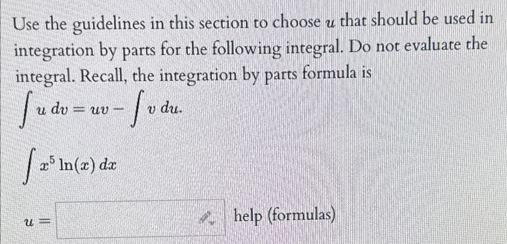 Solved Use the guidelines in this section to choose u ﻿that | Chegg.com
