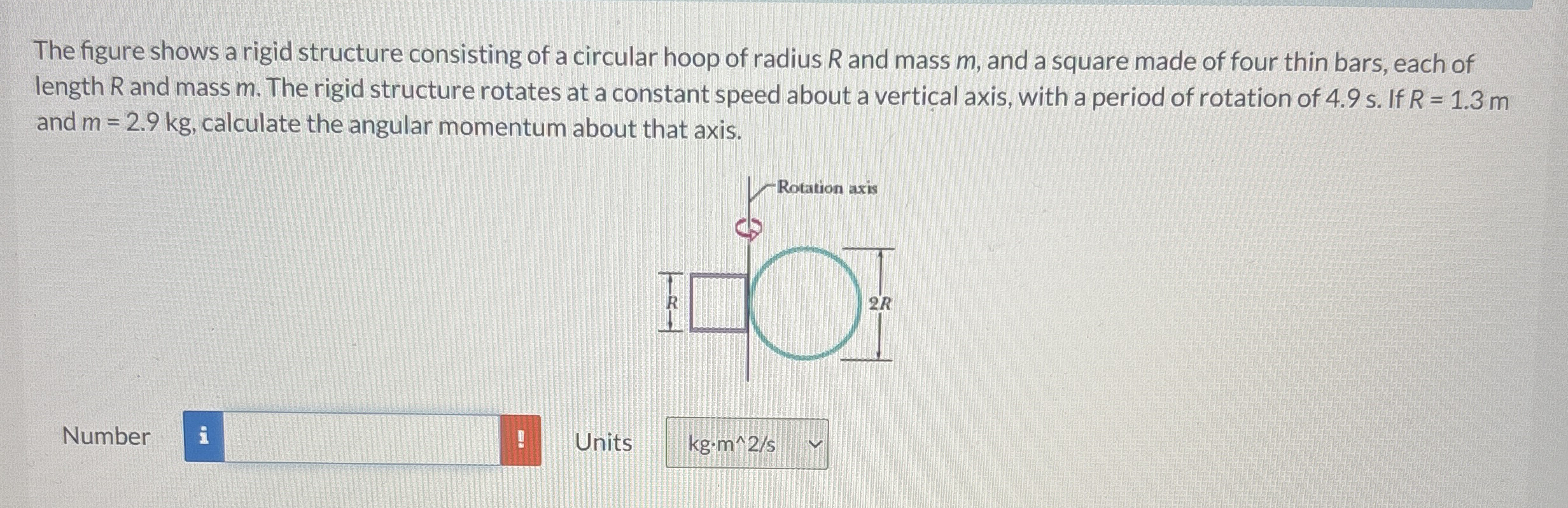 Solved The figure shows a rigid structure consisting of a | Chegg.com