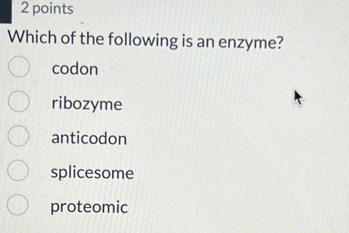 Solved 2 ﻿pointsWhich of the following is an | Chegg.com