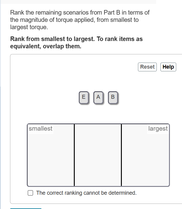 Rank the remaining scenarios from Part B in terms | Chegg.com