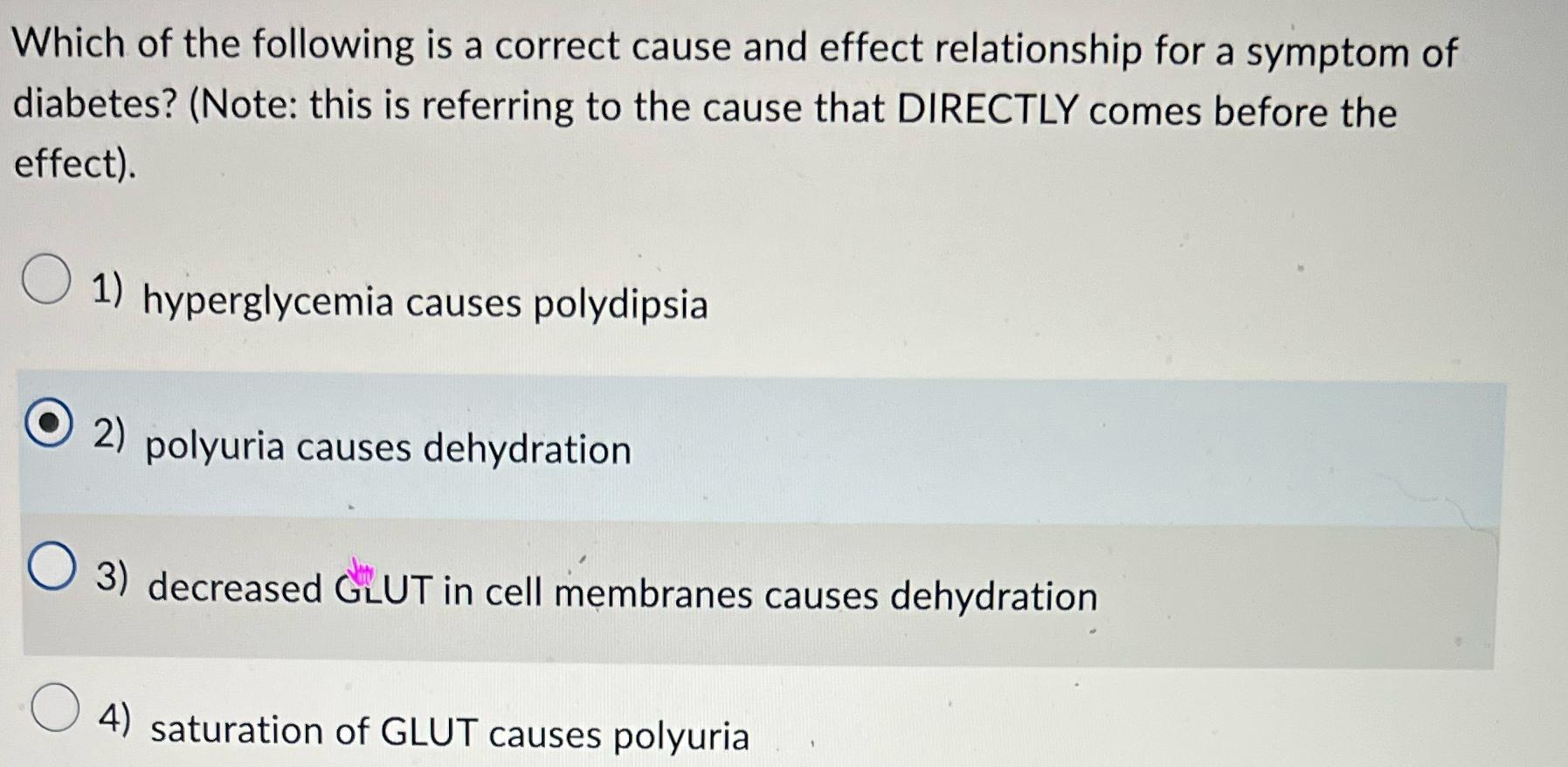 Solved Which of the following is a correct cause and effect | Chegg.com