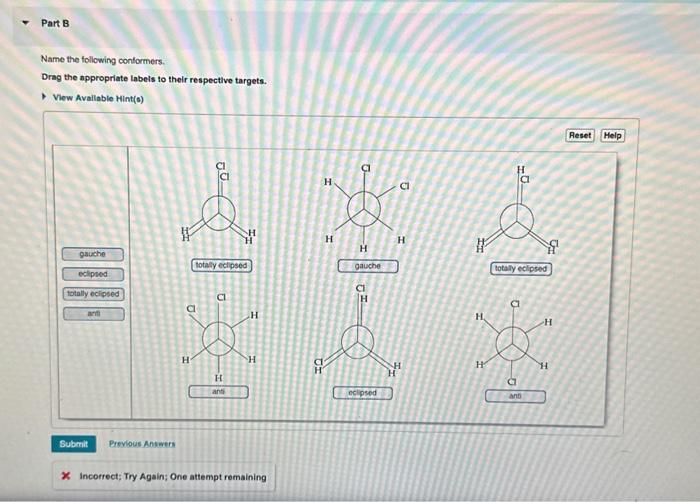 Solved Name the following conformers. Drag the appropriate | Chegg.com