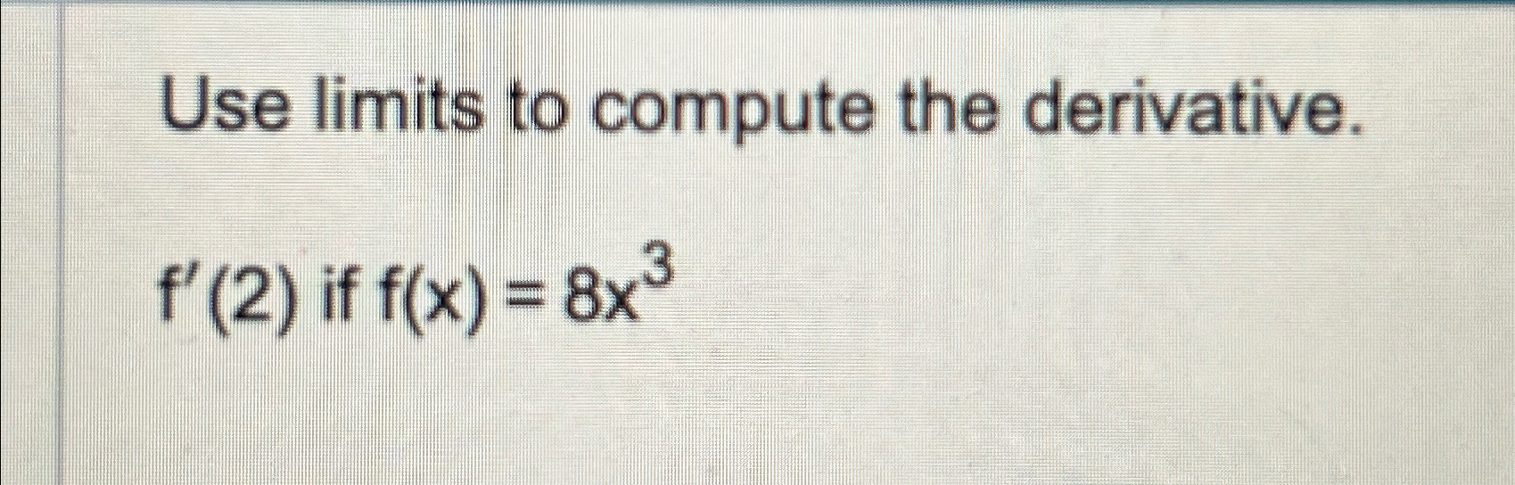 Solved Use limits to compute the | Chegg.com