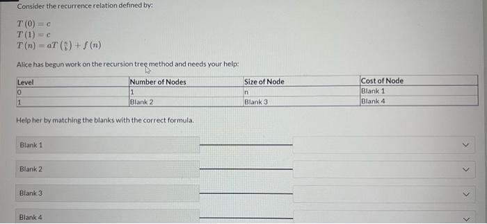Solved Consider the recurrence relation defined by: T (0) = | Chegg.com