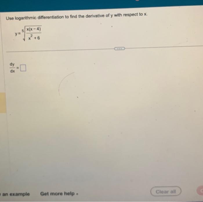 Solved Use logarithmic differentiation to find the | Chegg.com