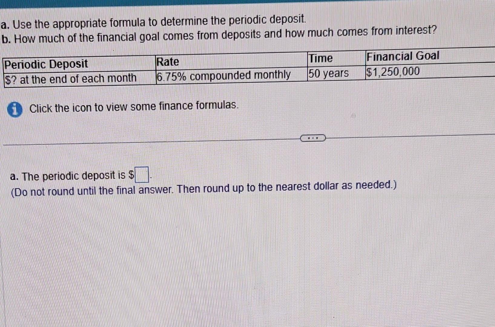 Solved Use the appropriate formula to determine the periodic | Chegg.com