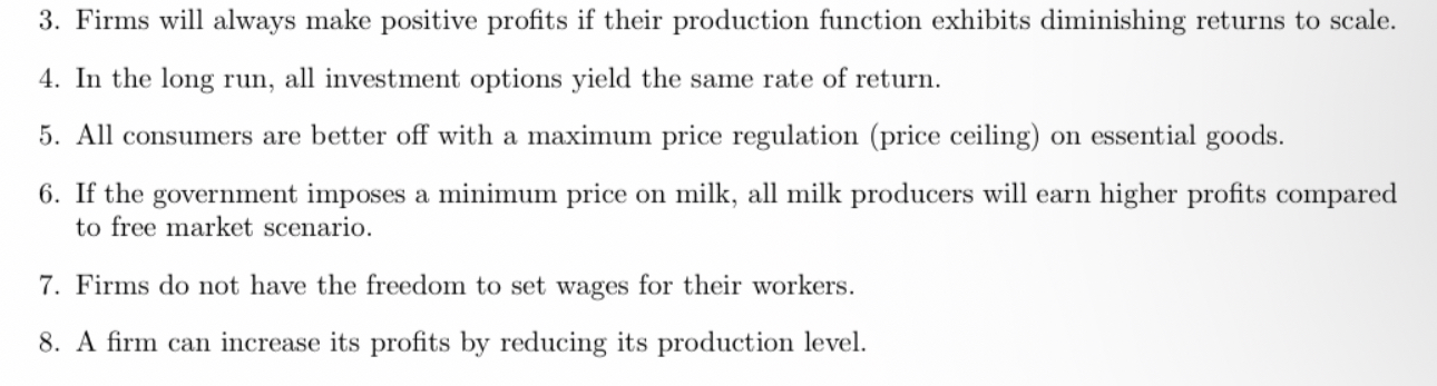 Solved Choose TRUE / ﻿FALSE / ﻿UNSURE and Explain. | Chegg.com