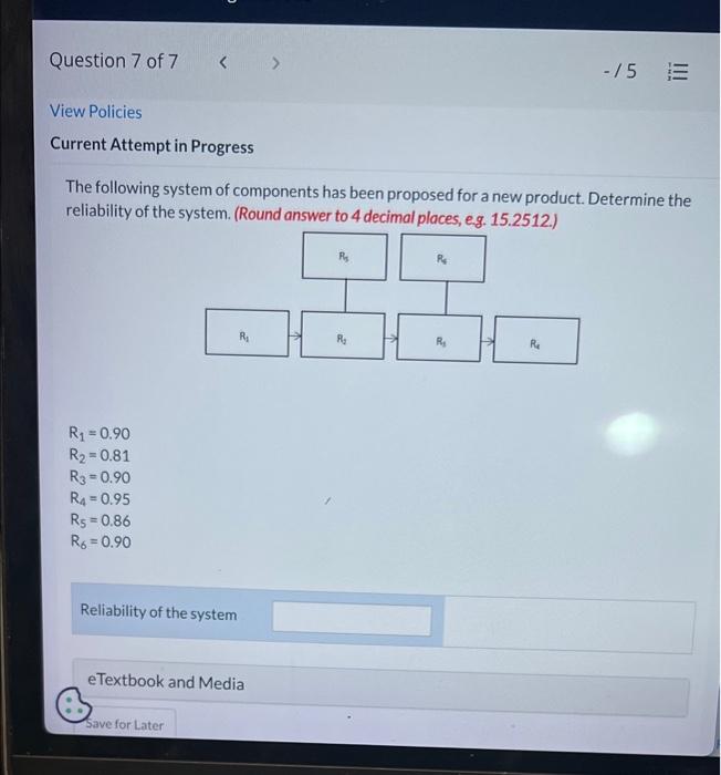 Solved The following system of components has been proposed | Chegg.com