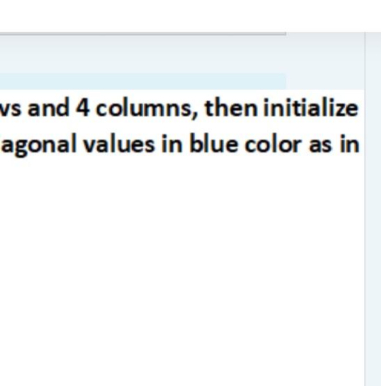 Solved Write a program to declare a 2D array with 4 rows and | Chegg.com