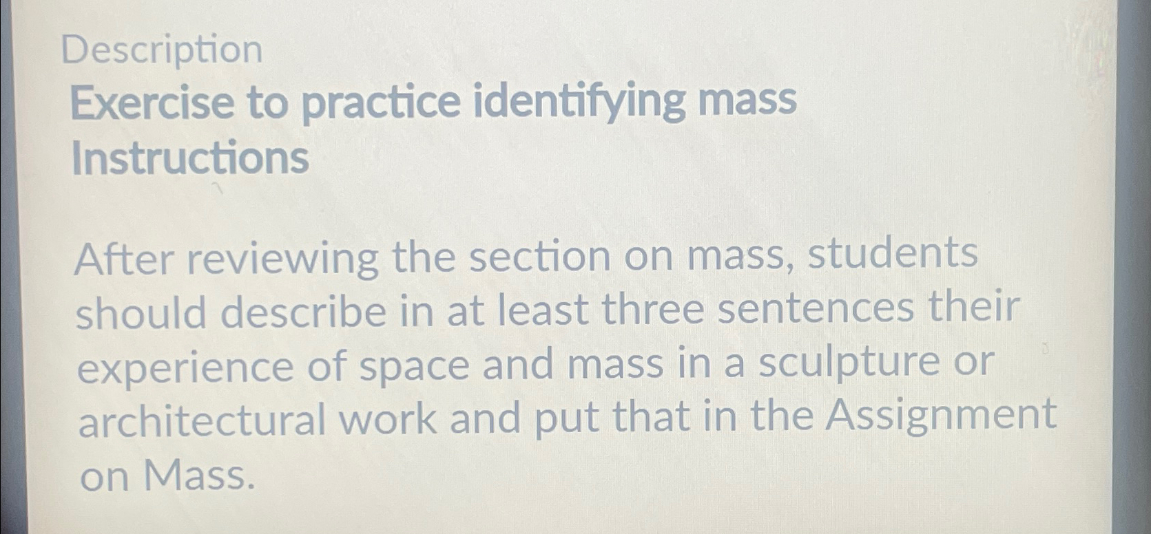 Solved DescriptionExercise to practice identifying mass | Chegg.com