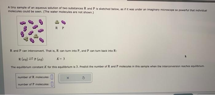 Solved A tiny sample of an aqueous solution of two | Chegg.com
