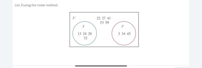 Solved List S using the roster method. | Chegg.com