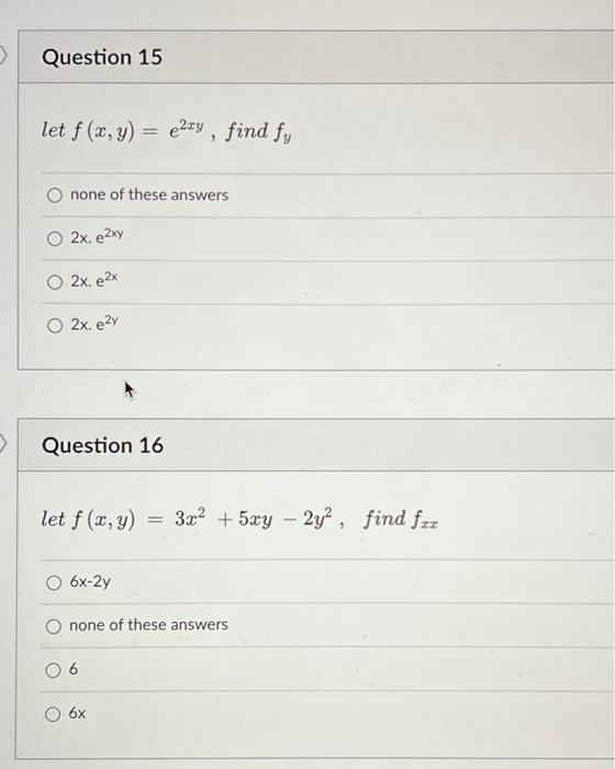 Solved let f(x,y)=3x2−5x2y2+y2, find ∂y∂x∂f(x,y) none of | Chegg.com