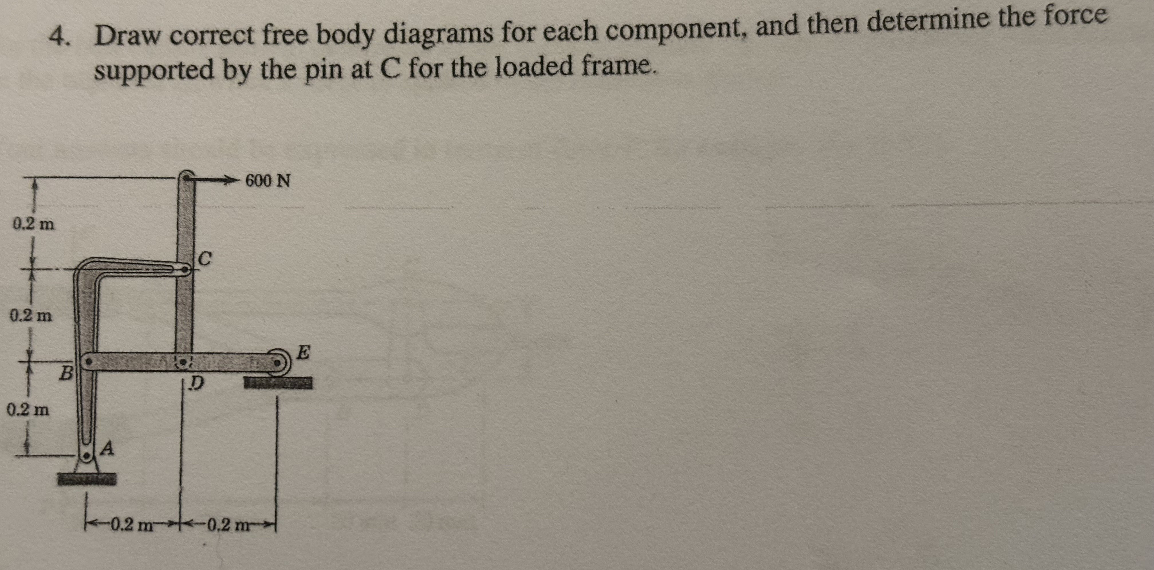 Solved 4. ﻿Draw correct free body diagrams for each | Chegg.com
