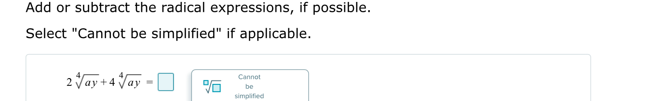 Solved Add or subtract the radical expressions, if | Chegg.com