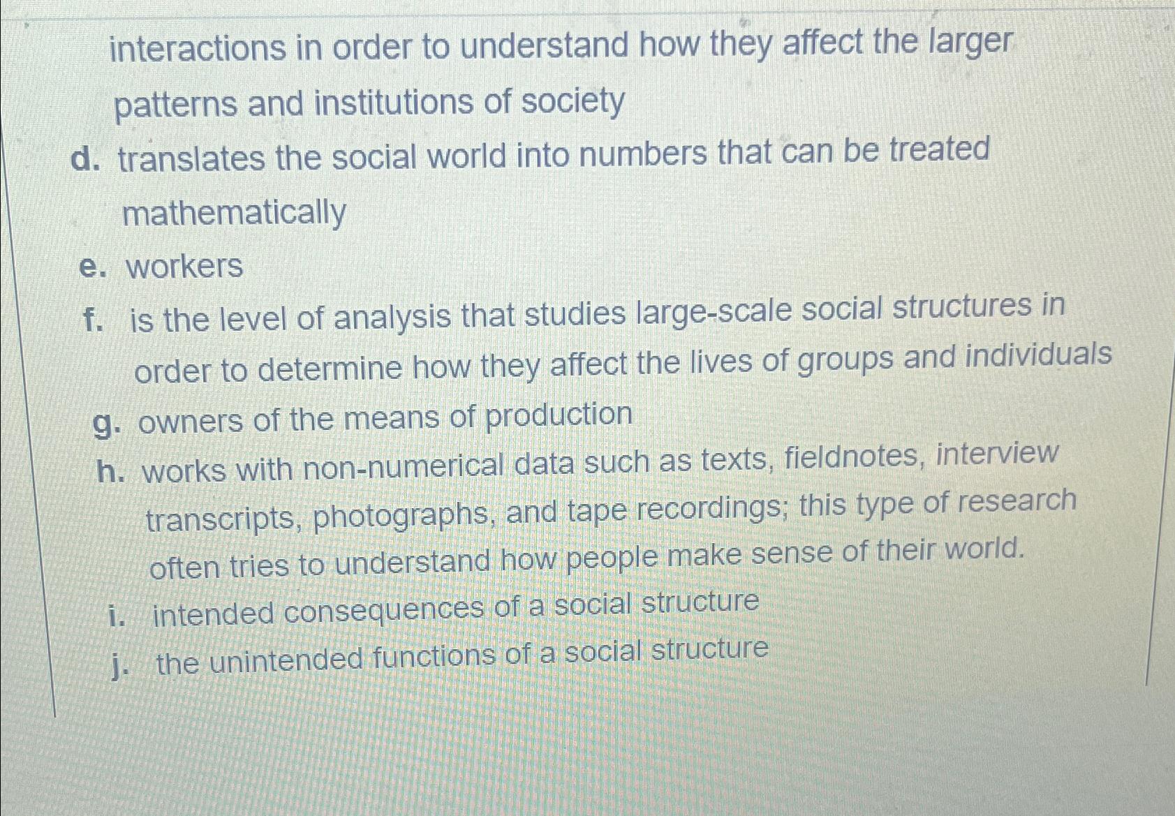 Solved interactions in order to understand how they affect | Chegg.com