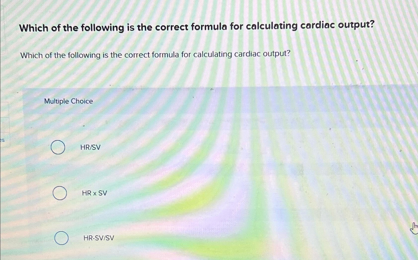 Solved Which of the following is the correct formula for | Chegg.com