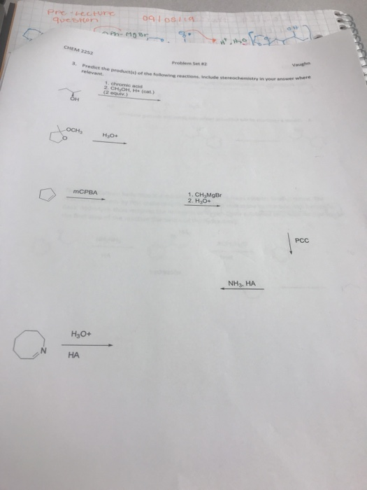 Solved Pre ecore 9vesten O9l osit a AmM0 CHEM 2252 Vaughn | Chegg.com