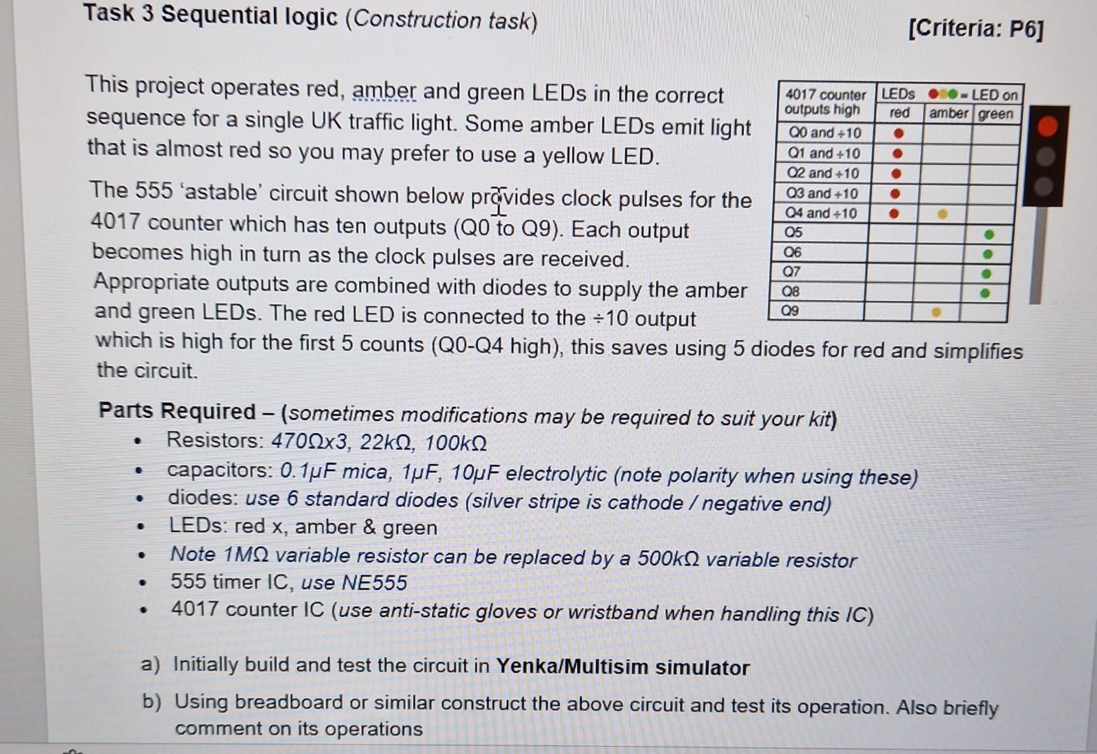 Solved Iask 3 Sequential logic (Construction task) | Chegg.com