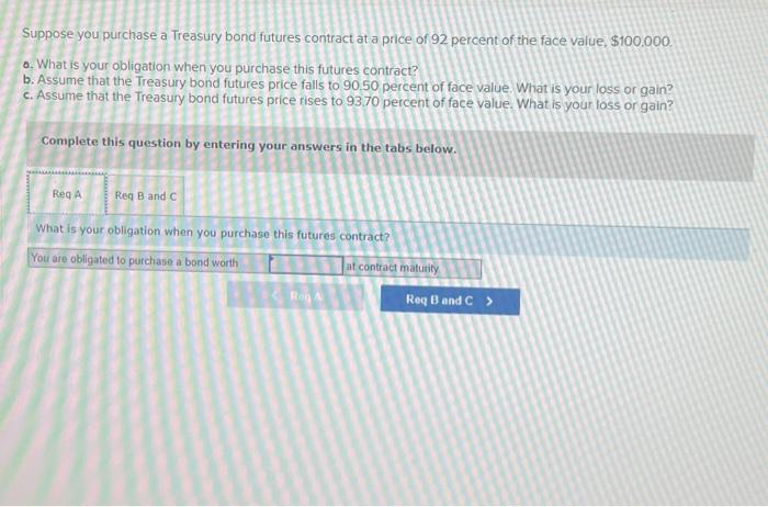Solved Suppose you purchase a Treasury bond futures contract | Chegg.com