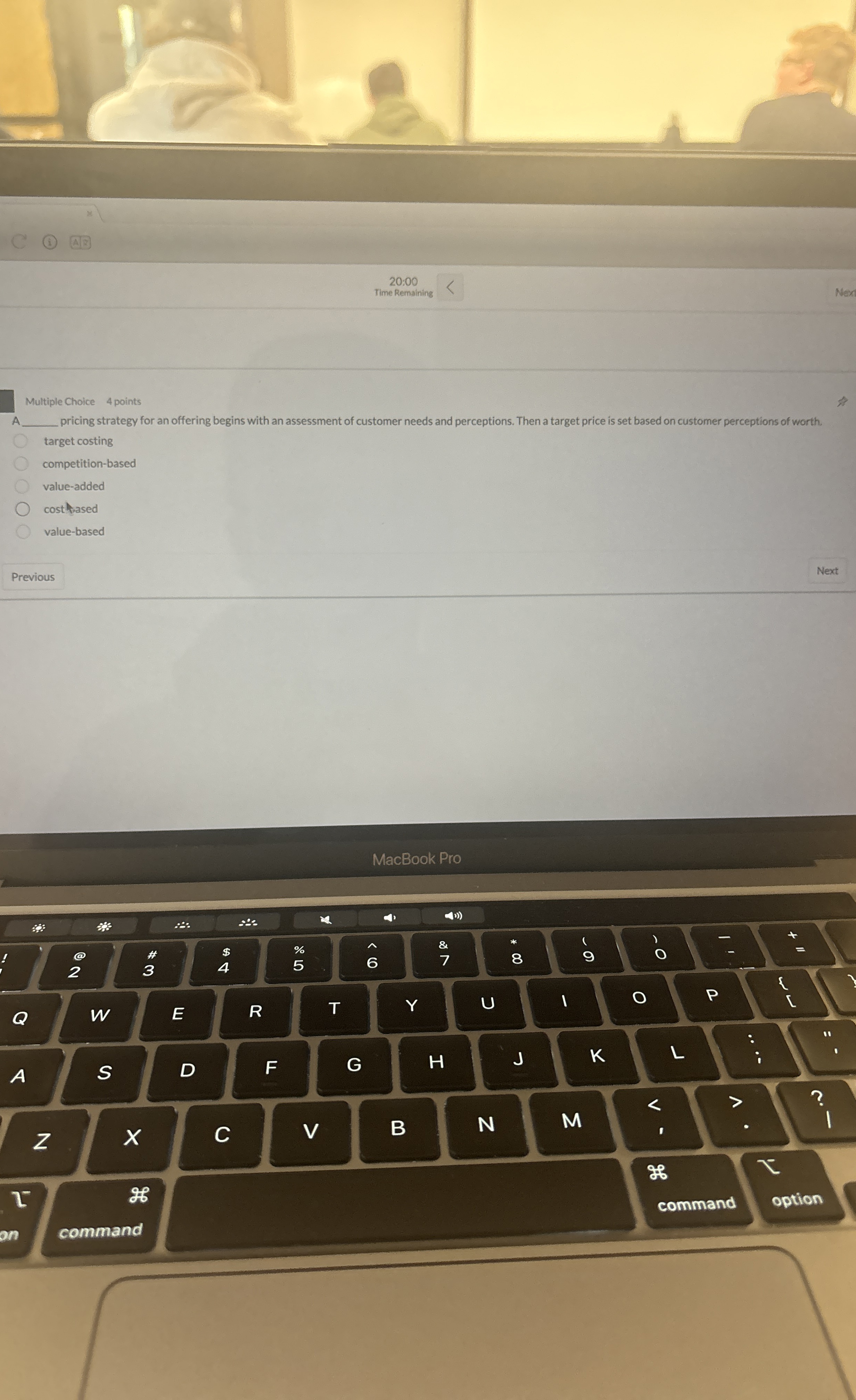 Solved 20:00Time RemainingMultiple Choice4 ﻿pointsq, | Chegg.com