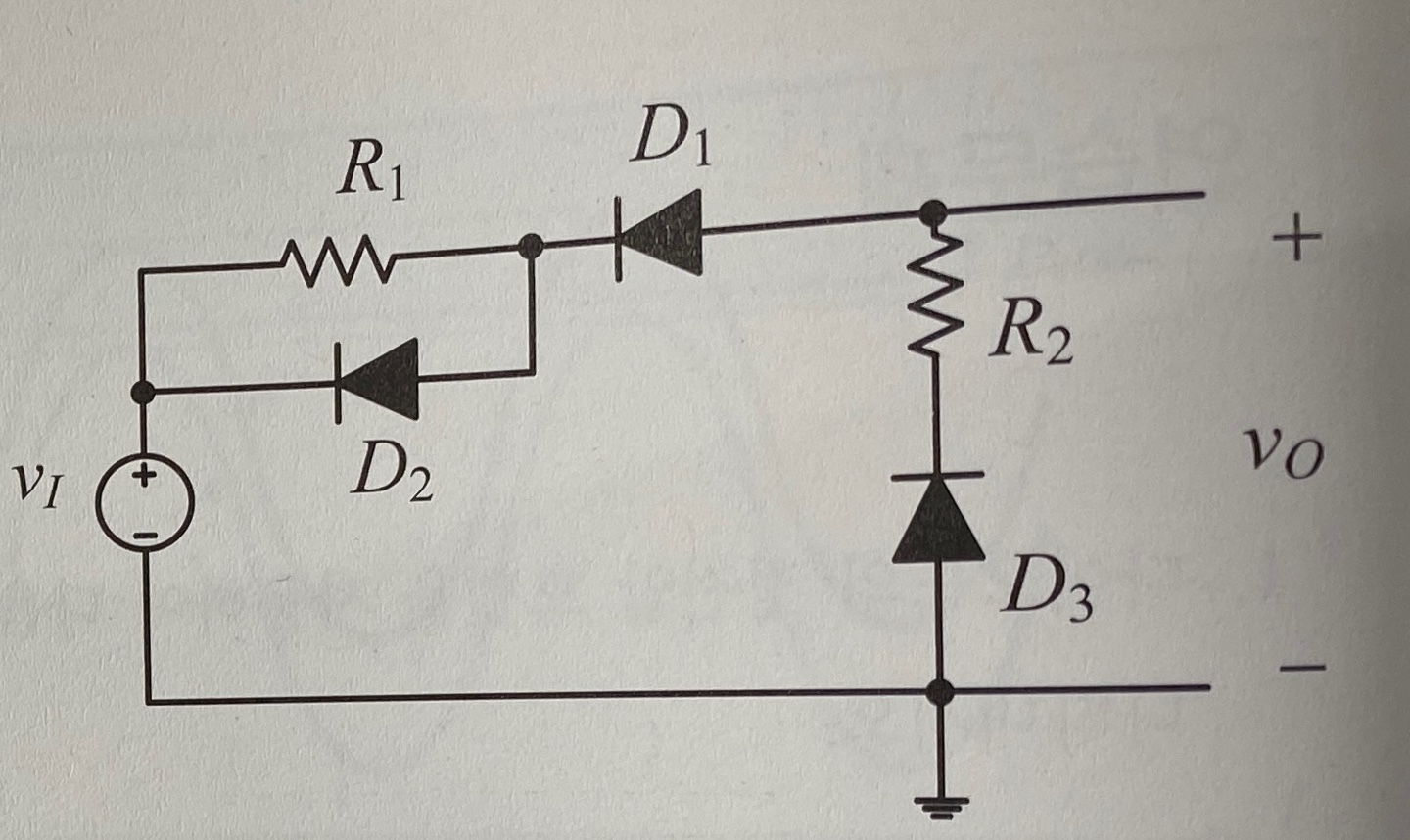 Solved Using the ideal diode model, find the output voltage | Chegg.com