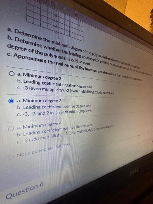 Solved Degree Of The Polynomial Is Odd Or Even C 3 Ca 0192