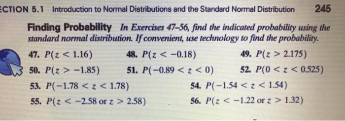 Solved CTION 5.1 Introduction to Normal Distributions and | Chegg.com