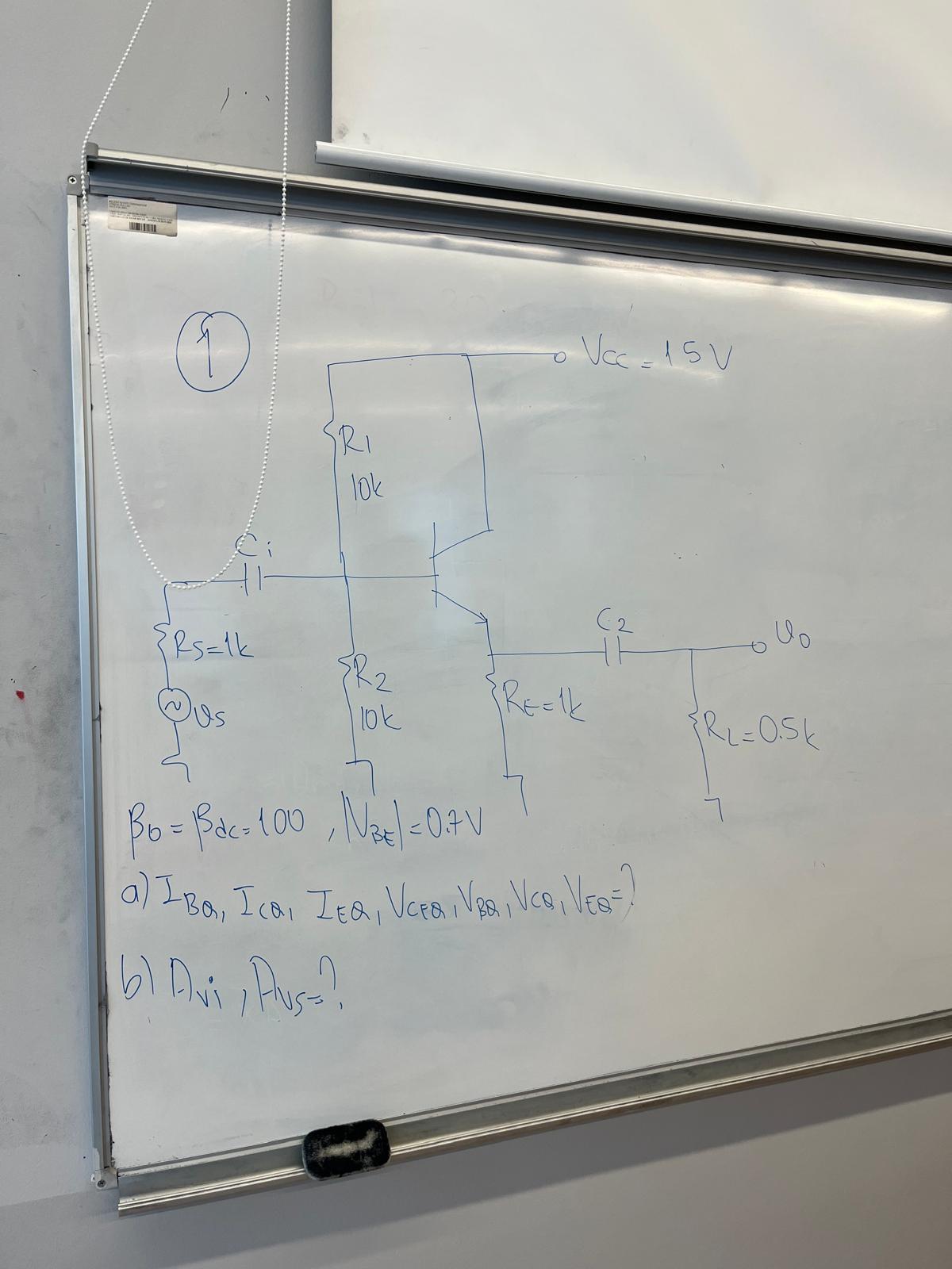 Solved a) ﻿IBQ, ICQ, IEQ, VCEQ, VBQ,VCQ, ﻿VEQ = ?b)Avi, ﻿Avs | Chegg.com