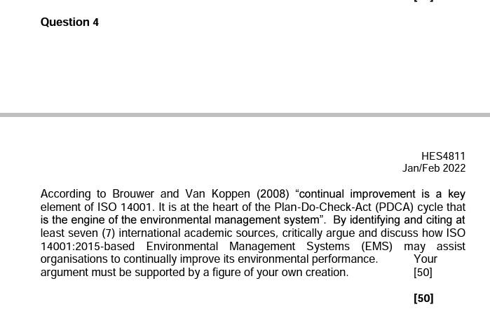 Solved HES4811 Jan/Feb 2022 According to Brouwer and Van | Chegg.com