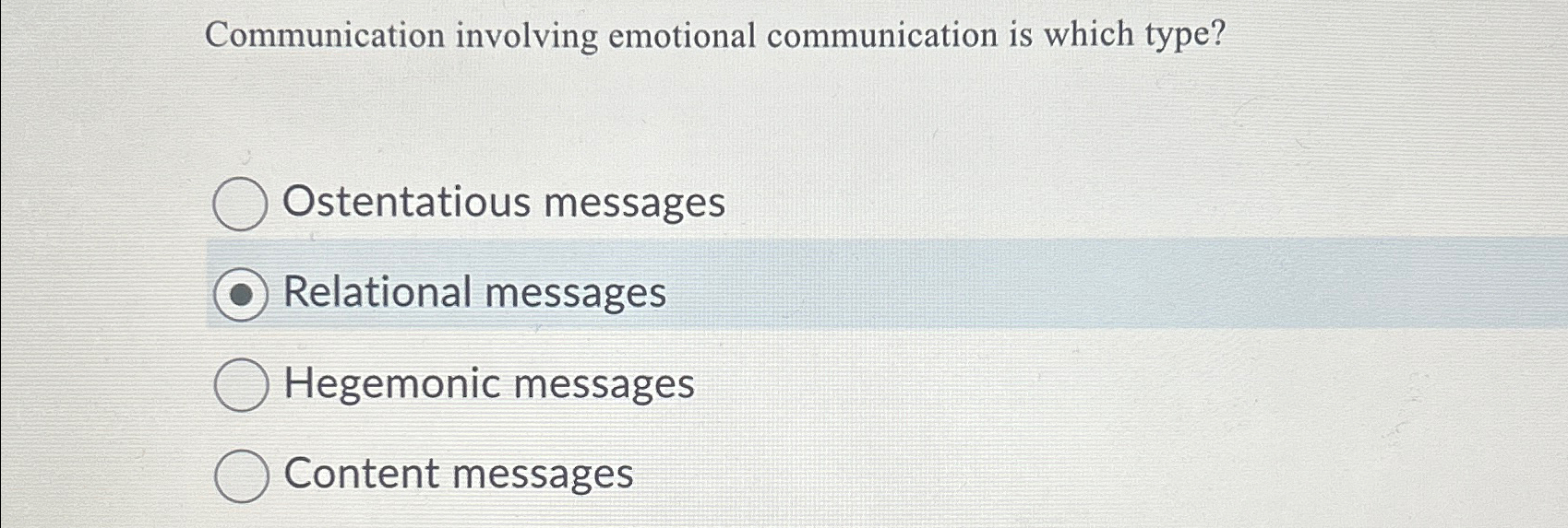 Solved Communication involving emotional communication is | Chegg.com