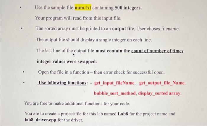 Solved Problem statement: Create a program, using the bubble | Chegg.com