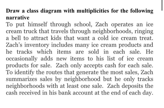 Solved Draw A Class Diagram With Multiplicities For The 5249